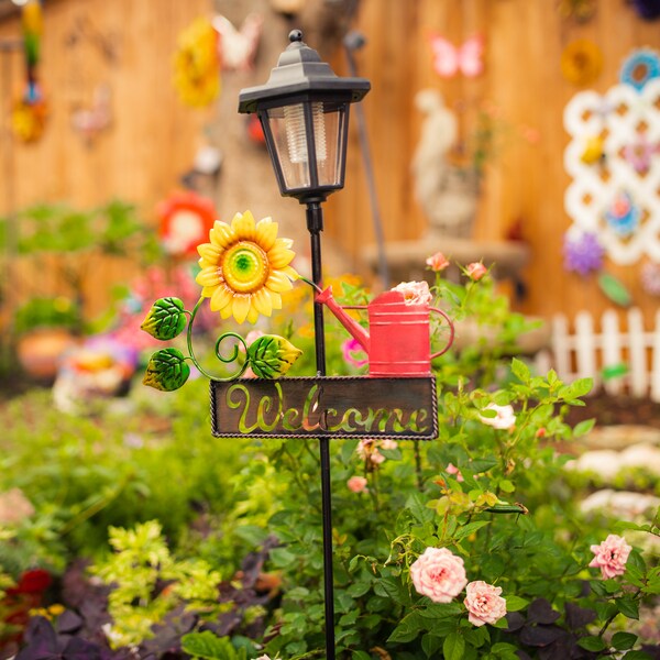 Metal Solar Welcome - Etsy