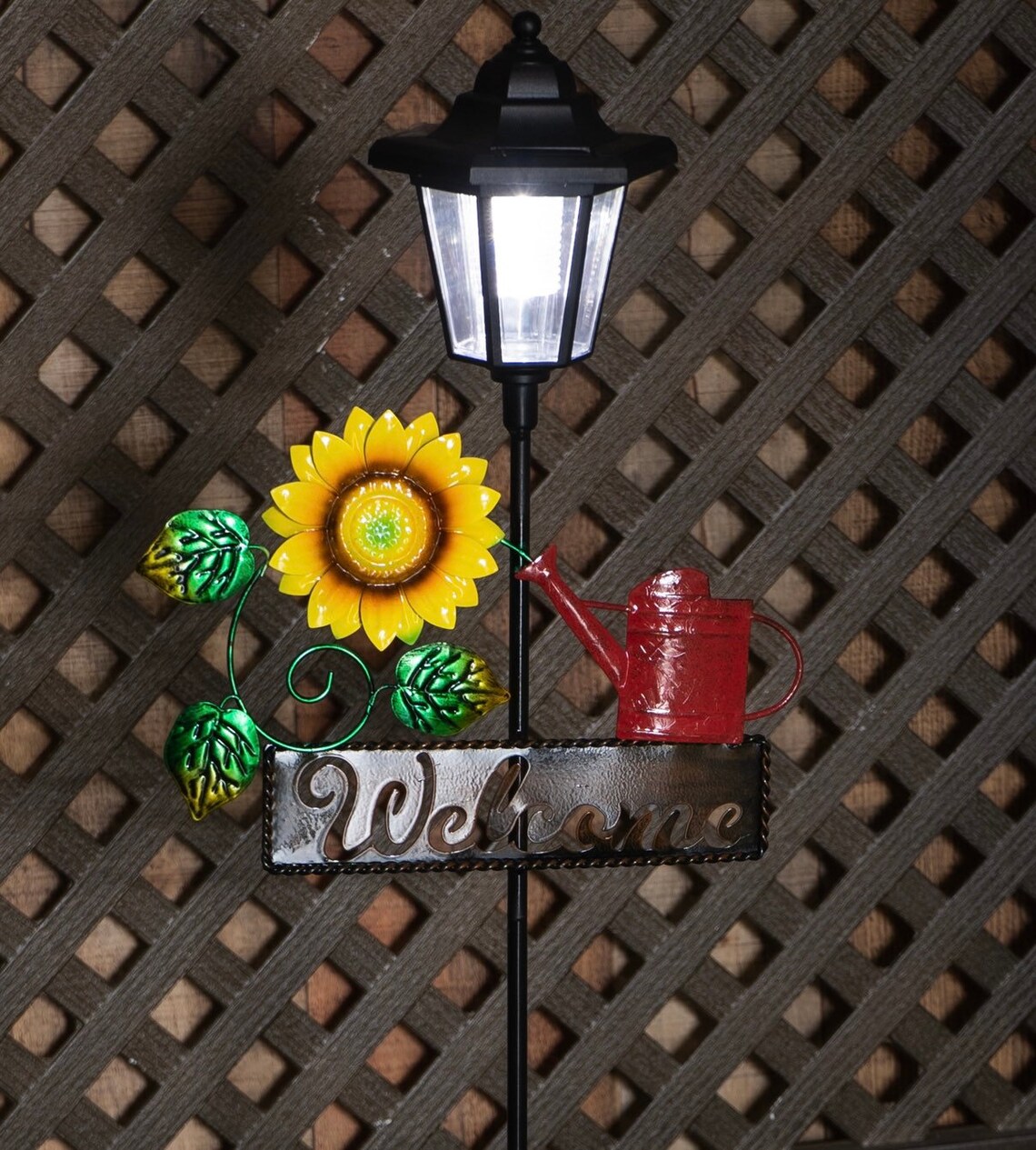 Watering Can Welcome Sign Solar Stake - Etsy