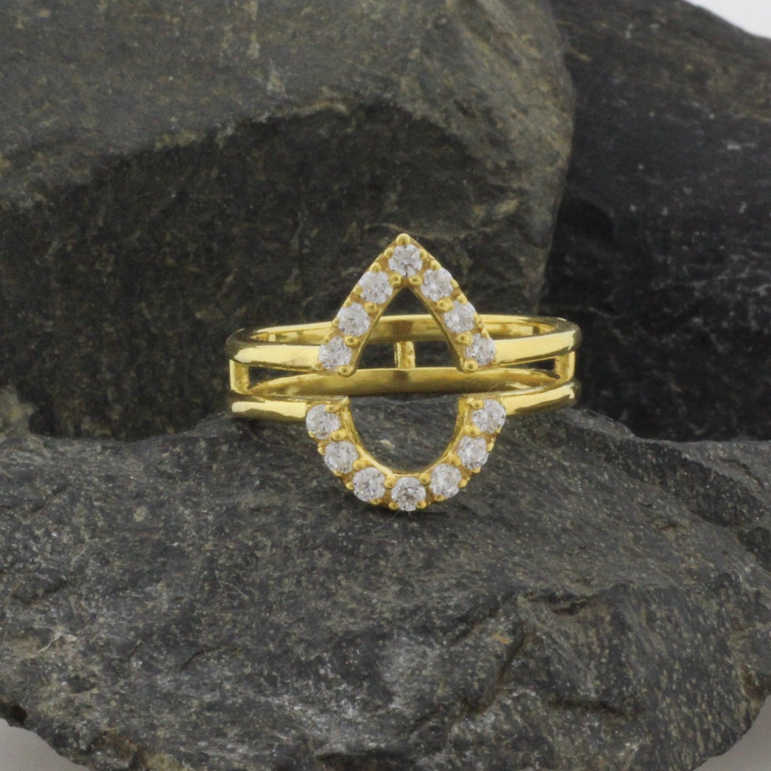 Pear Solitaire Diamond Ring Jacket, Pear Diamond Ring Envelope, Ring ...