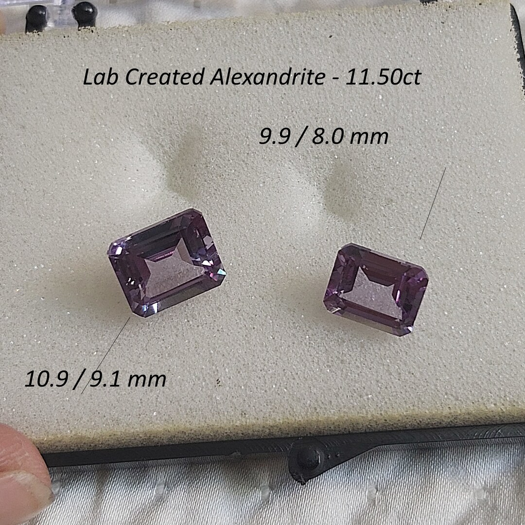 Lab Alexandrite Emerald Cut, B2B Loose Gemstone for Jewellery Making ...