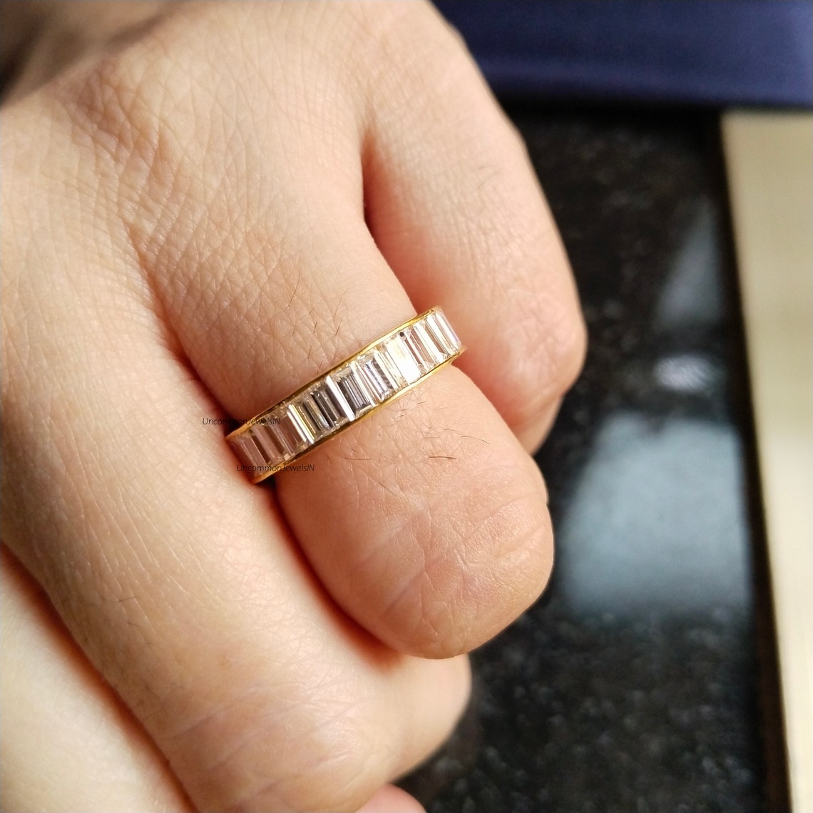 Baguette Diamond Eternity Band Diamond Baguette Band - Etsy