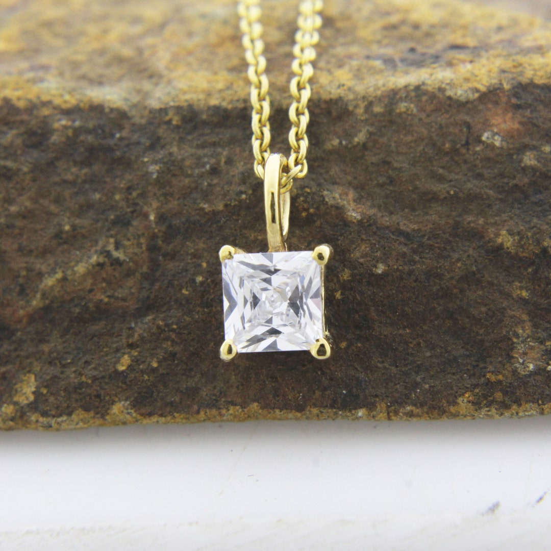 Princess Lab Diamond Necklace, IGI Certified Princess Lab Diamond ...