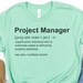 Project Manager Shirt Project Management PM Gift Project | Etsy