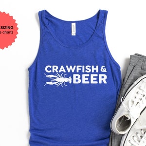 Crawfish and Beer, Crawfish Boil Tank, Cajun Shirt, New Orleans, Gumbo ...