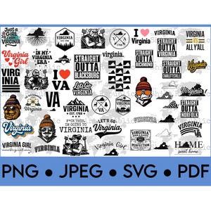 Virginia Girl, Cute Virginia SVG, Virginia State, Girl Virginia PNG ...