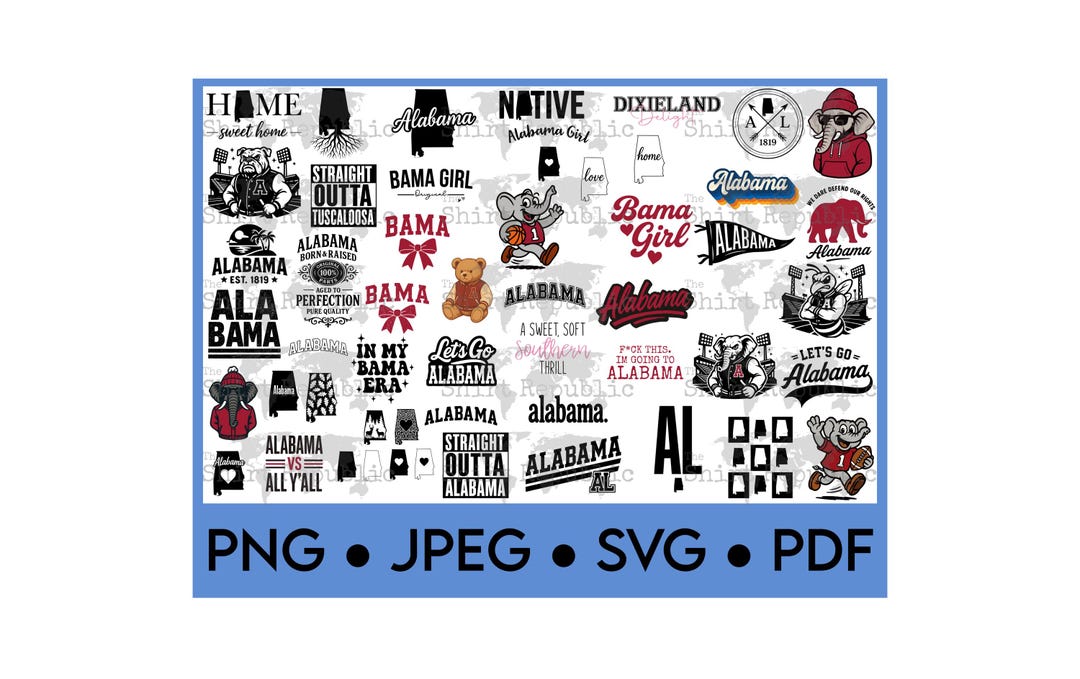 Bama Girl, Alabama Girl, Cute Alabama SVG, Girl Alabama PNG, Alabama ...