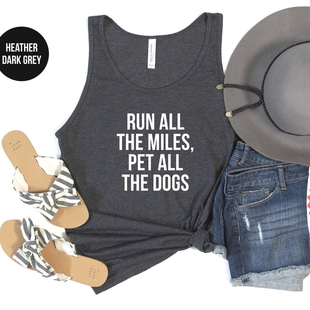 Run All the Miles Pet All the Dogs, Runner Shirt, Marathon Runner ...