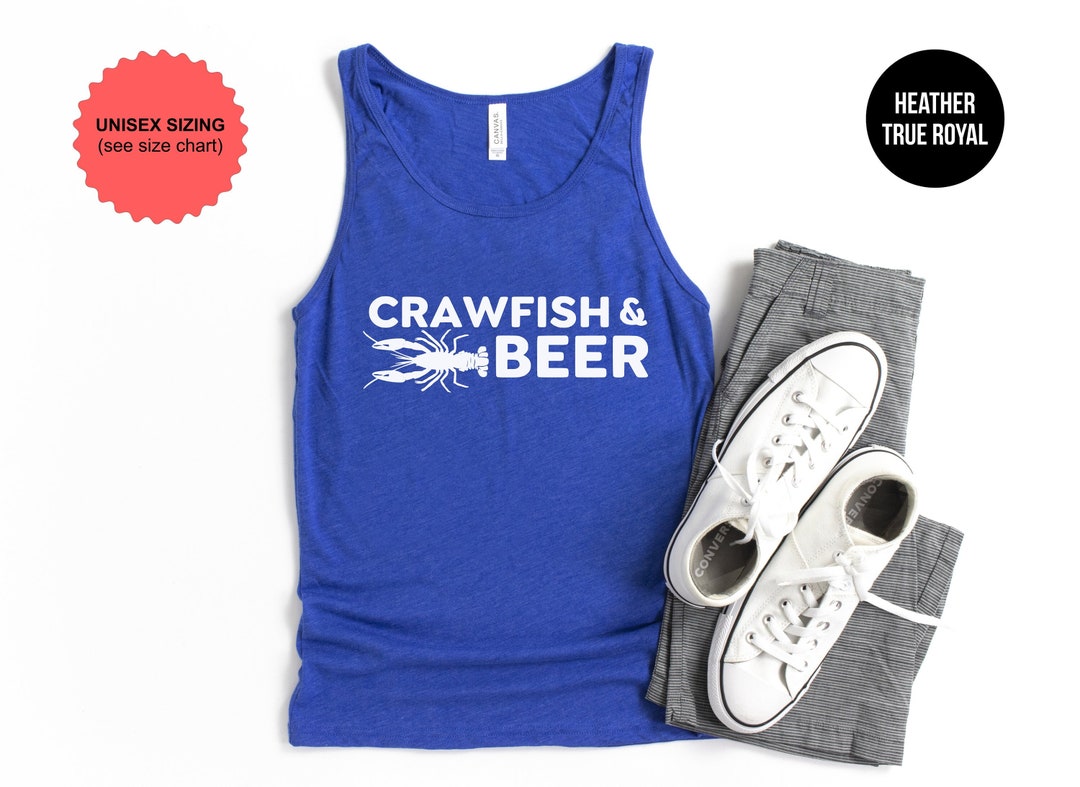Crawfish and Beer, Crawfish Boil Tank, Cajun Shirt, New Orleans, Gumbo ...