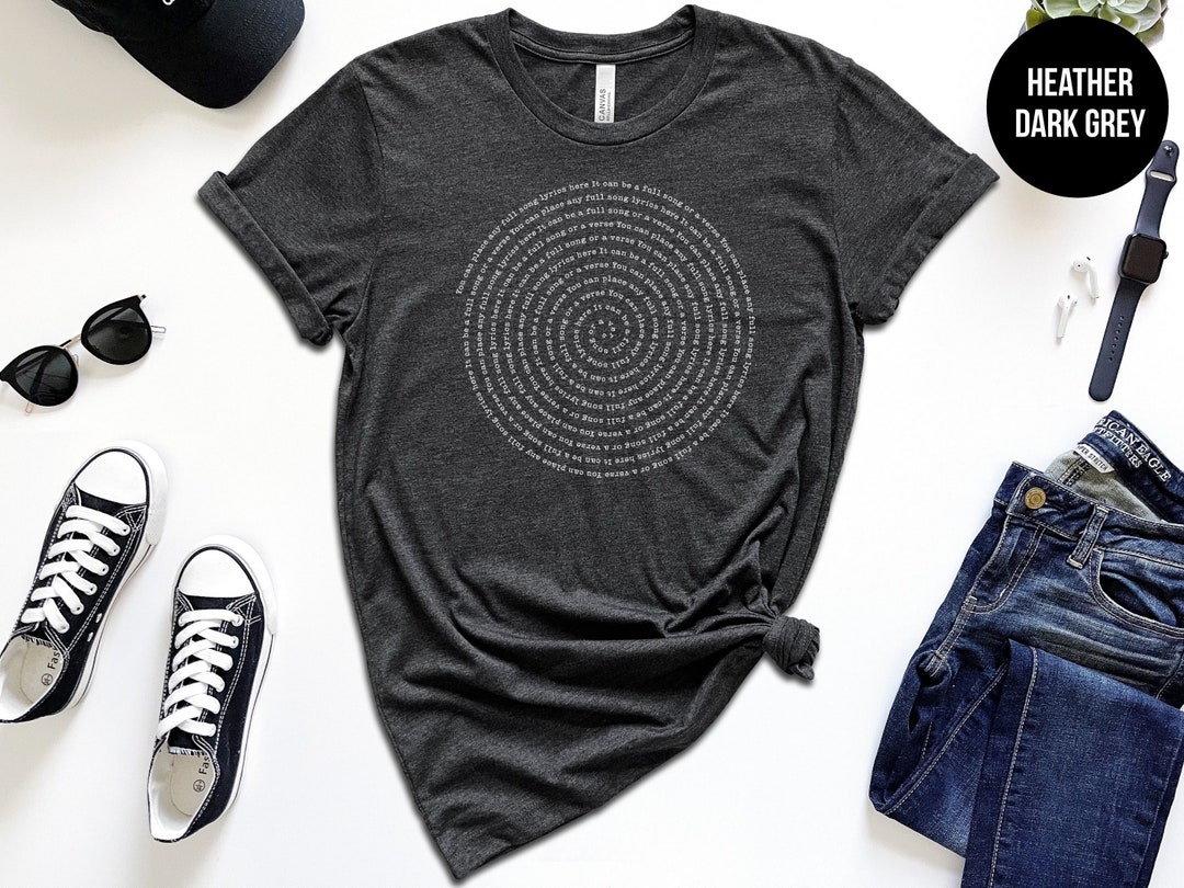 Any Song Lyrics Personalized Shirt, Custom Song Lyrics T-shirt ...