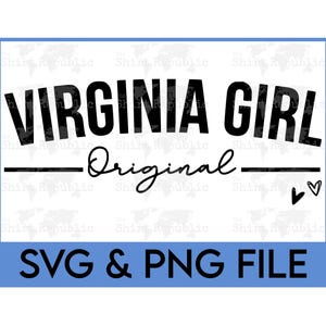 Virginia Girl, Cute Virginia SVG, Virginia State, Girl Virginia PNG ...