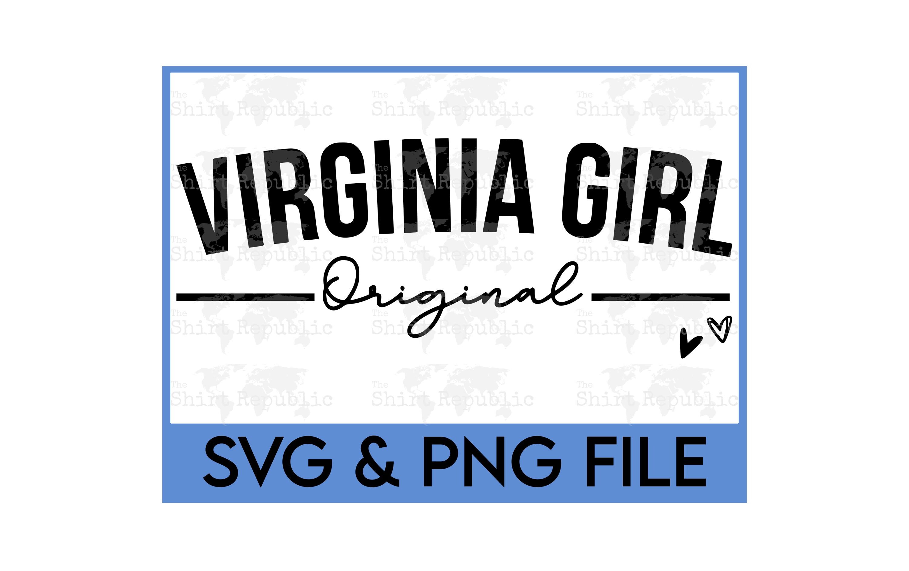 Virginia Girl, Cute Virginia SVG, Virginia State, Girl Virginia PNG ...