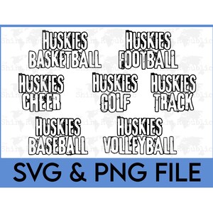 Huskies Mascot SVG, Go Huskies PNG, Huskies School Mascot, Custom ...