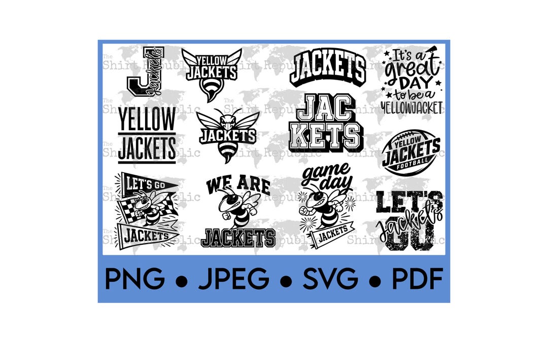 High School, Pep Rally, Jacket Volleyball, Yellow Jackets SVG, Jacket ...