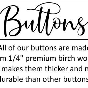 Custom Wood Buttons, Clothing Label, Sew on Tags, Personalized Wooden ...