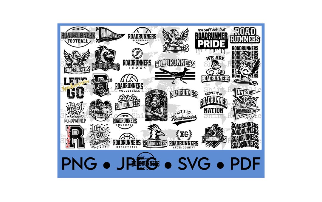 High School, Roadrunner Mascot SVG, Roadrunner Volleyball, Go ...