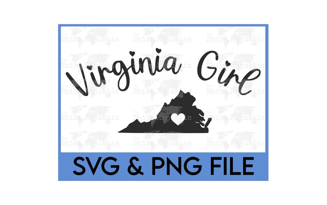 Virginia Girl, Cute Virginia SVG, Virginia State, Girl Virginia PNG ...
