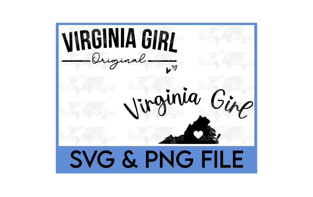 Virginia Girl, Cute Virginia SVG, Virginia State, Girl Virginia PNG ...