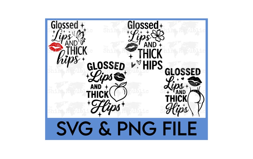 Glossed Lips, Thick Hips SVG, Cute Tattooed Girl, Curvy Girls, Body ...