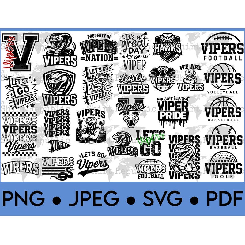 Viper Mascot Schools - Etsy