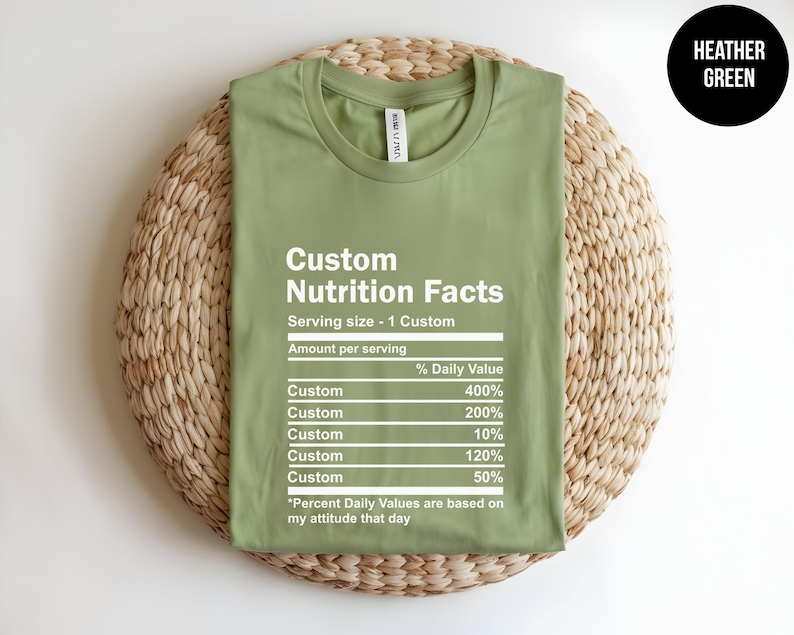 Custom Nutrition Facts, Personalized Nutrition Label, Custom Name ...