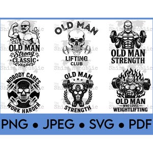 Old Man Lifting Club, Squat Bench Deadlift, Funny Gym PNG ...