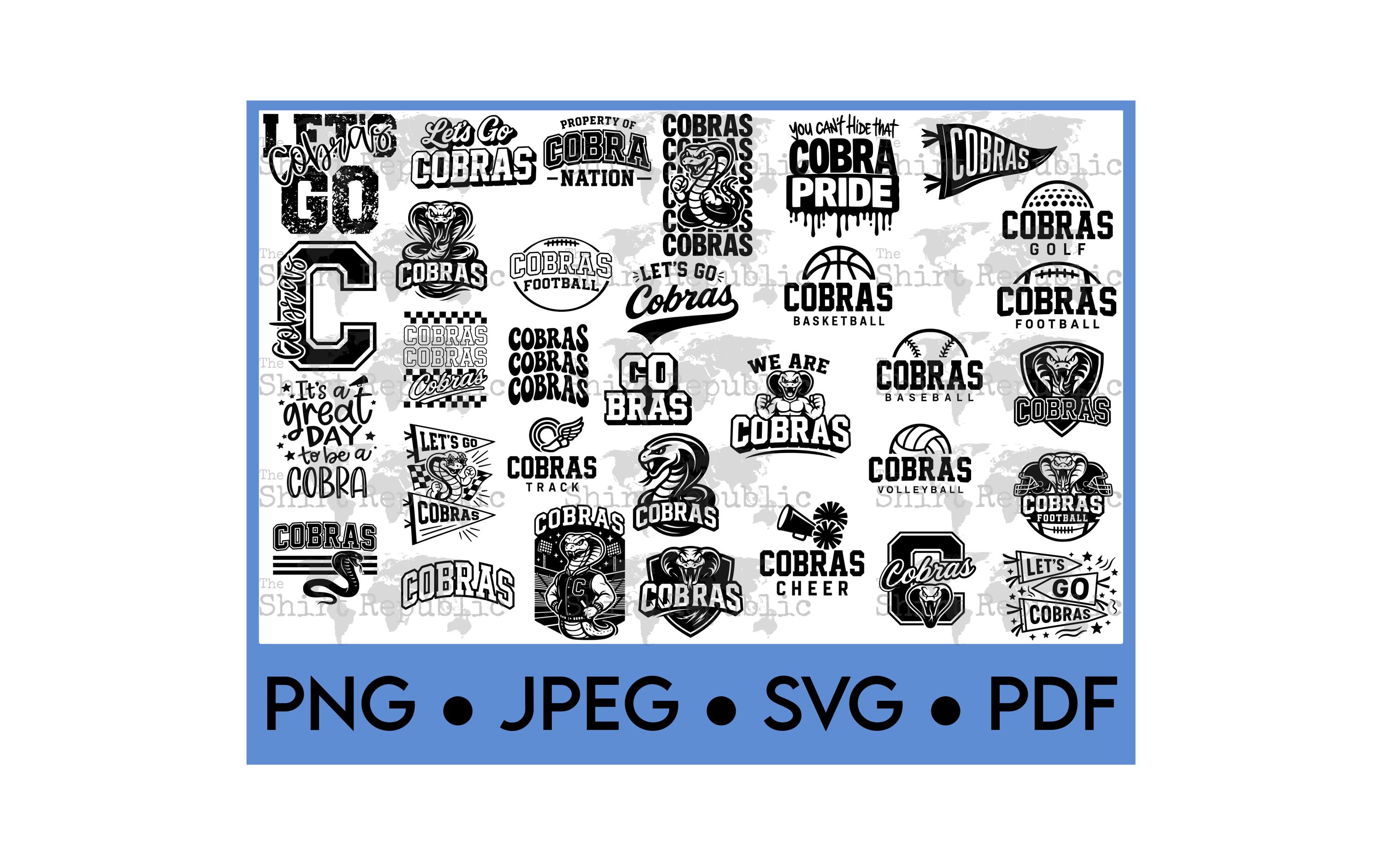 High School, Pep Rally, Cobra Mascot SVG, Cobra Volleyball, Go Cobras ...