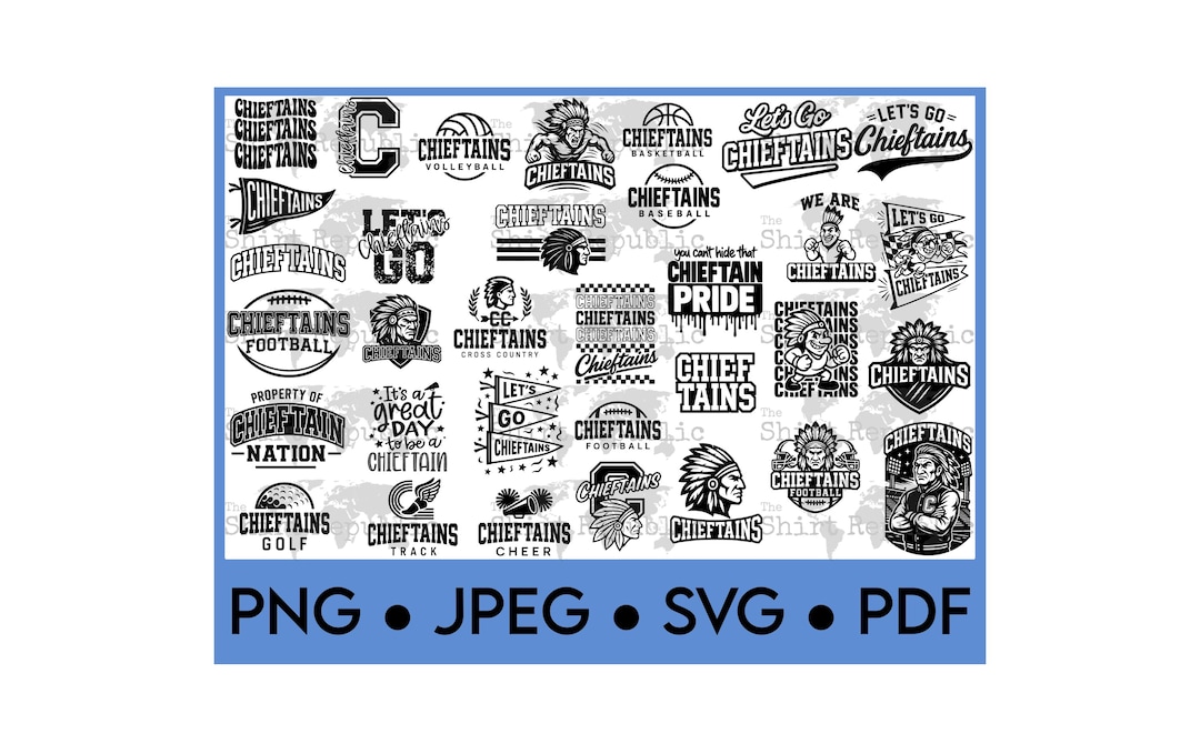 High School, Chieftain Mascot, Chieftain Volleyball SVG, School Spirit ...