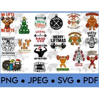Workout Shirt Png, Swole Santa, Weightlifting Png, Christmas, Santa Gym ...