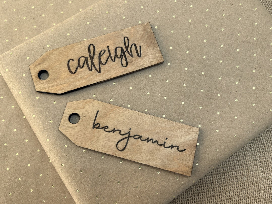 Engraved Wood Tags, Custom Wood Gift Tags, Custom Handmade, Gift Tags ...