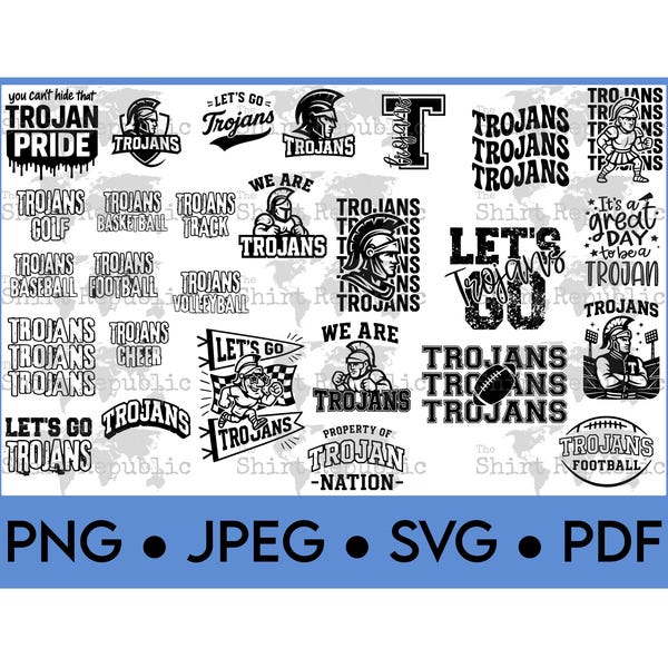 Trojan Logo Football - Etsy