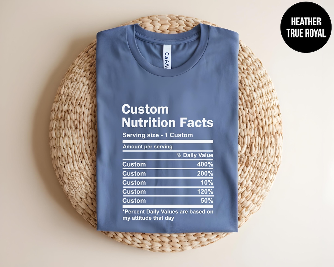 Custom Nutrition Facts, Personalized Nutrition Label, Custom Name ...
