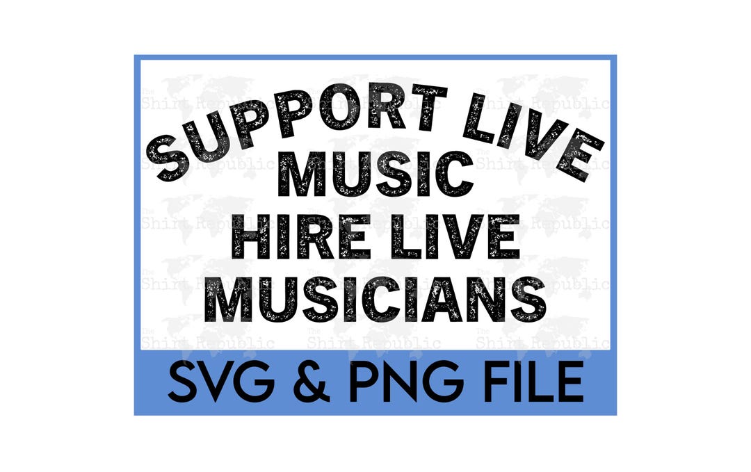 Music Concert SVG, Support Live Music PNG, Musician Digital, Concert ...