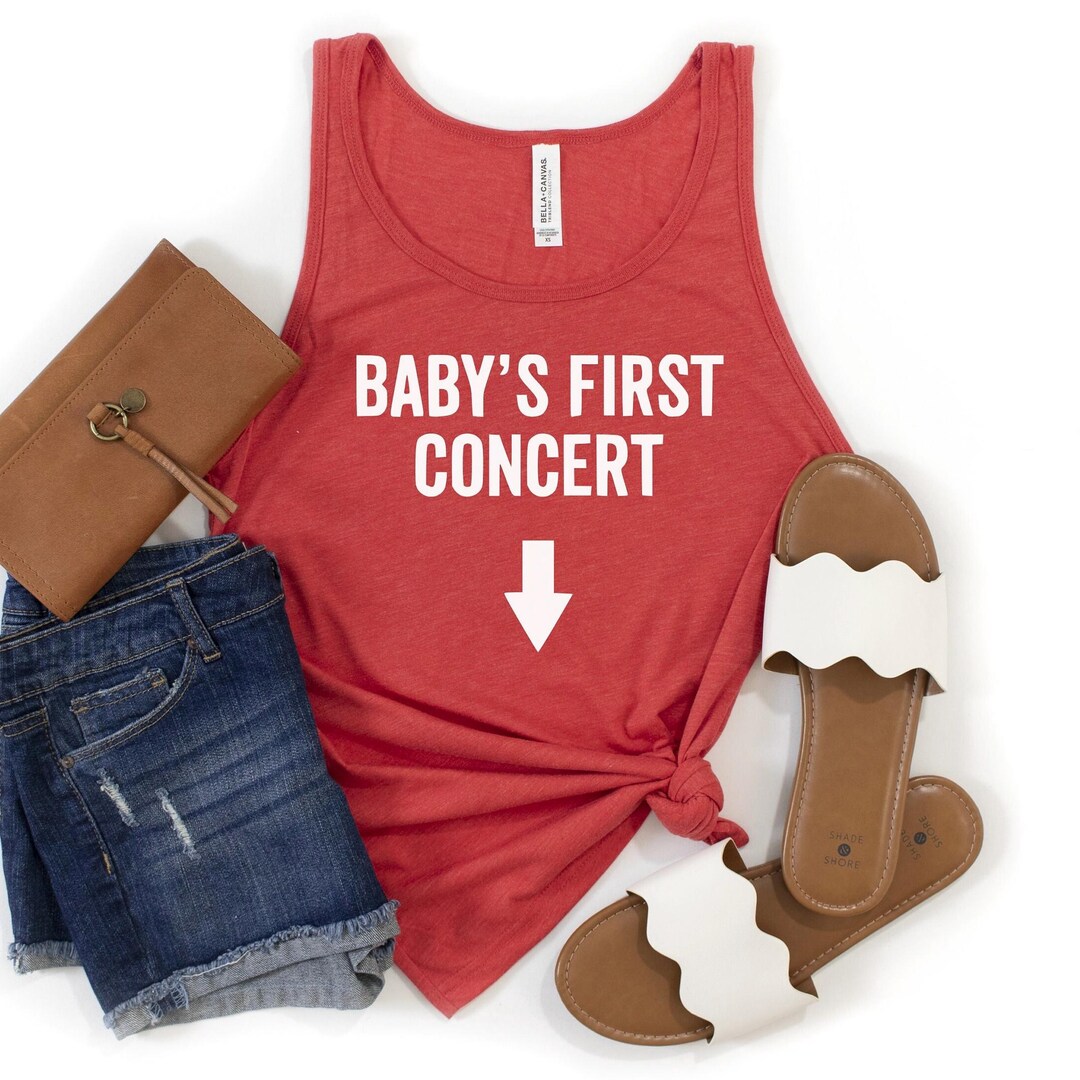 Baby's First Concert Tank, Cute Mother Tank, Cute Mom Tank, Pregnancy ...