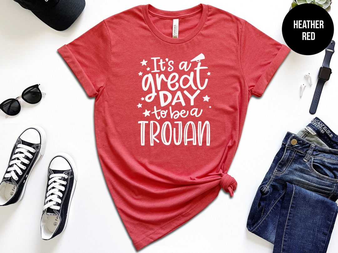 Trojan Mascot Shirt It's a Great Day to Be a Trojan Gift - Etsy
