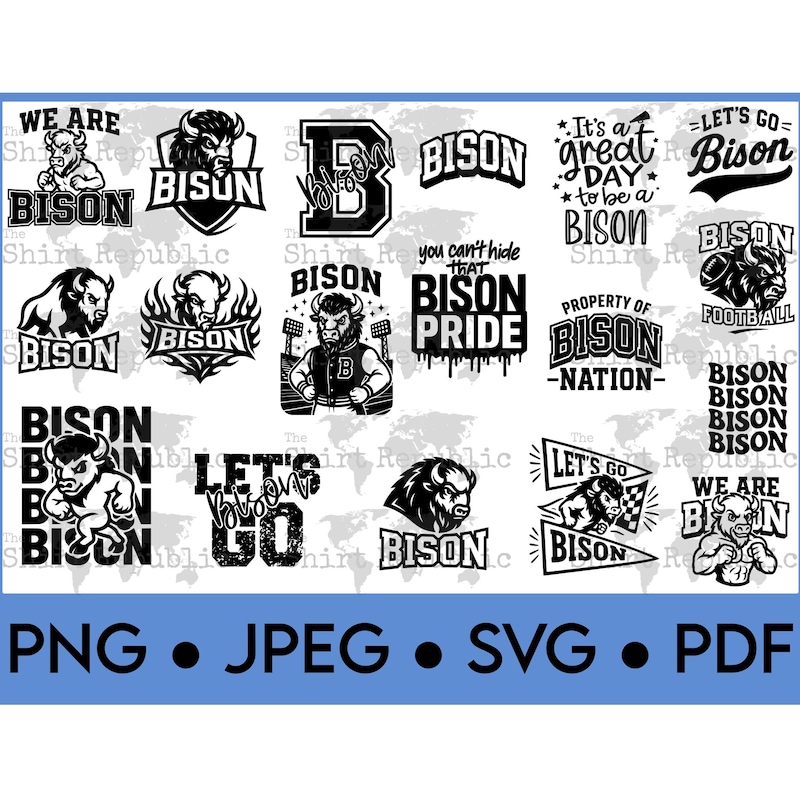 Bison Football Mascot Svg - Etsy