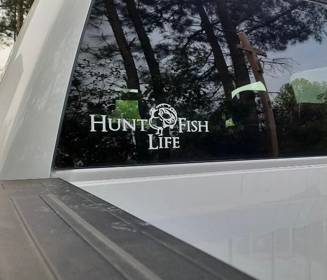 Hunt Fish Life Turkey/bass Decal - Etsy