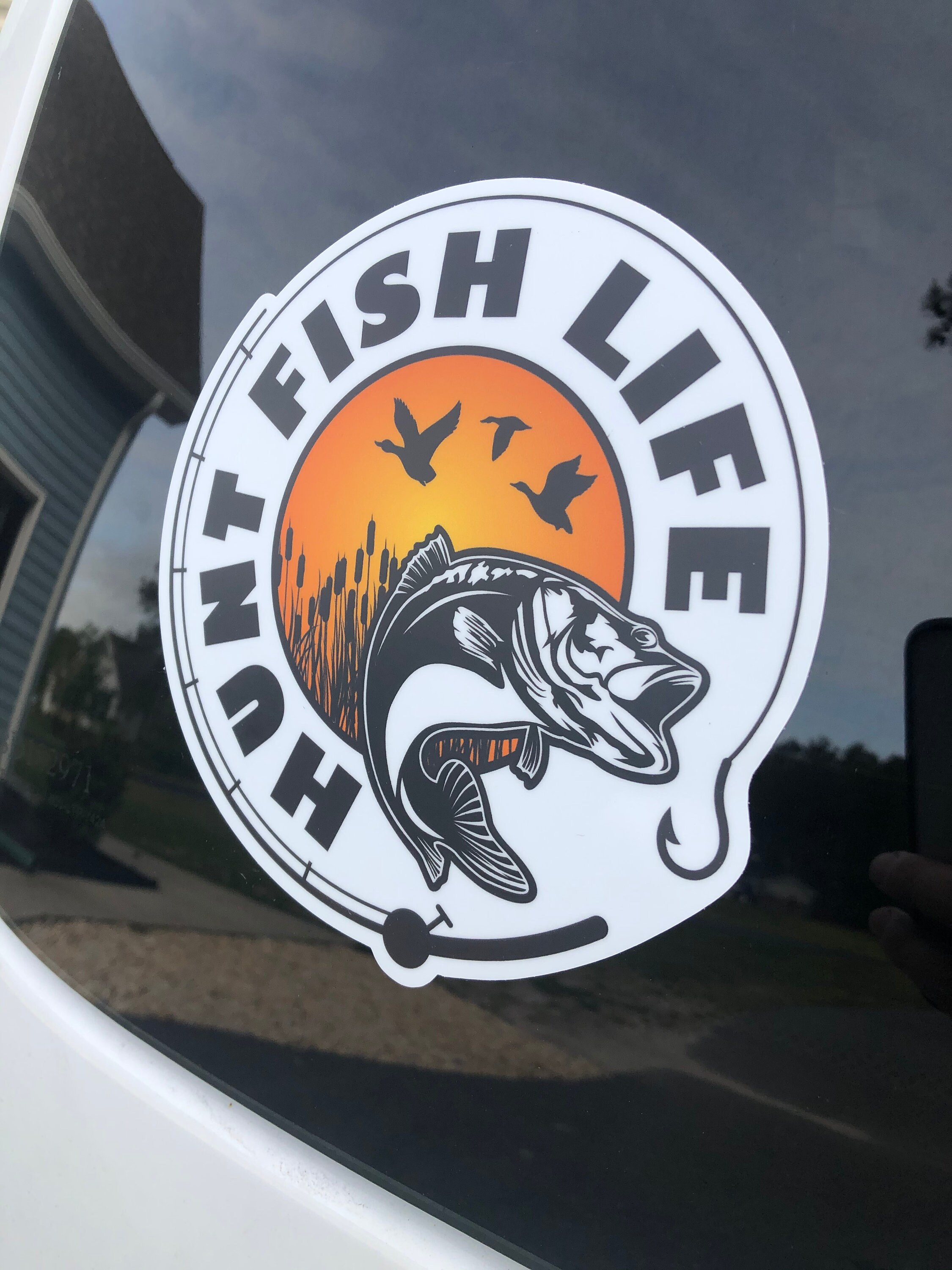 Hunt Fish Life Bass/waterfowl Decal - Etsy