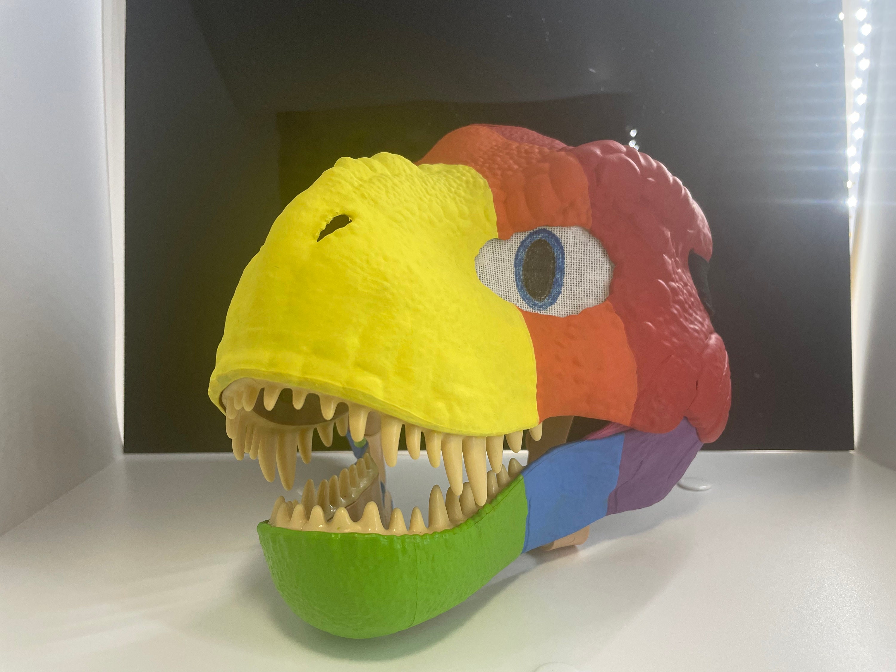 Rainbow Dino Mask - Etsy