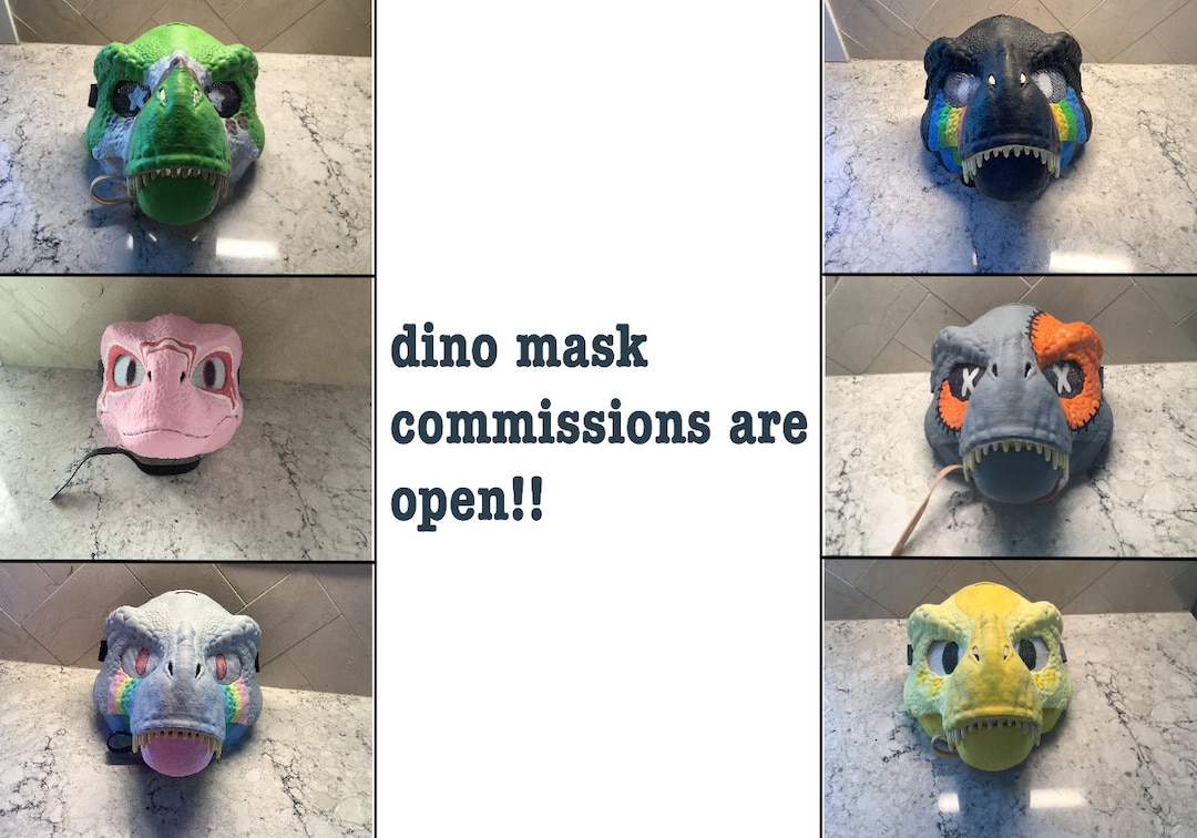 Custom Dino Mask - Etsy