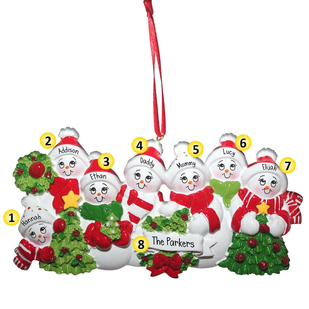 Personalized Festive Snowman Family of 789101112 - Etsy