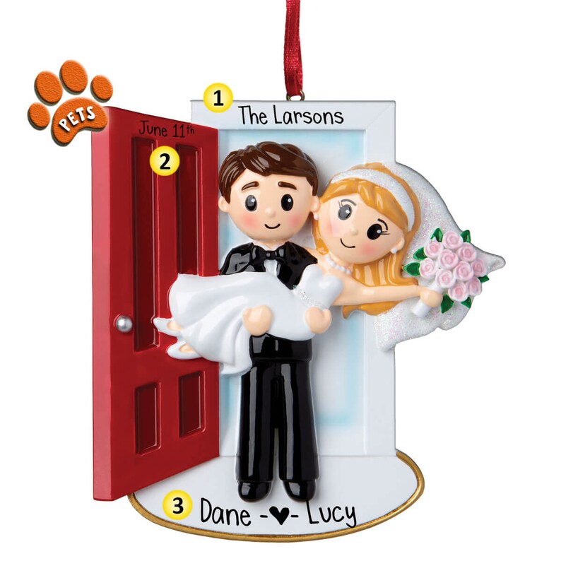 Threshold Wedding Ornament Personalized Christmas Ornaments - Etsy