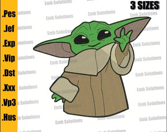 Grogu Embroidery Design - Etsy