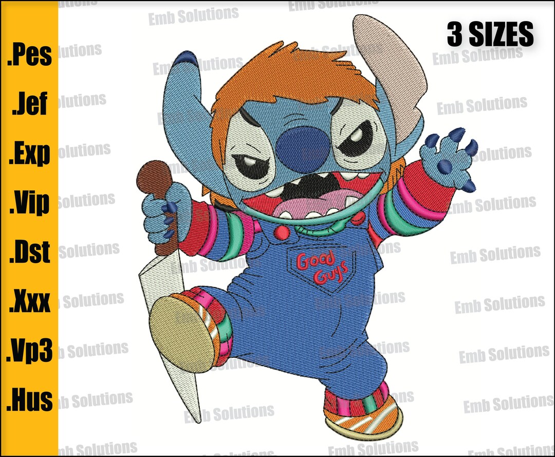 Halloween Chucky Stitch Embroidery Designs, Stitch Chucky Machine ...
