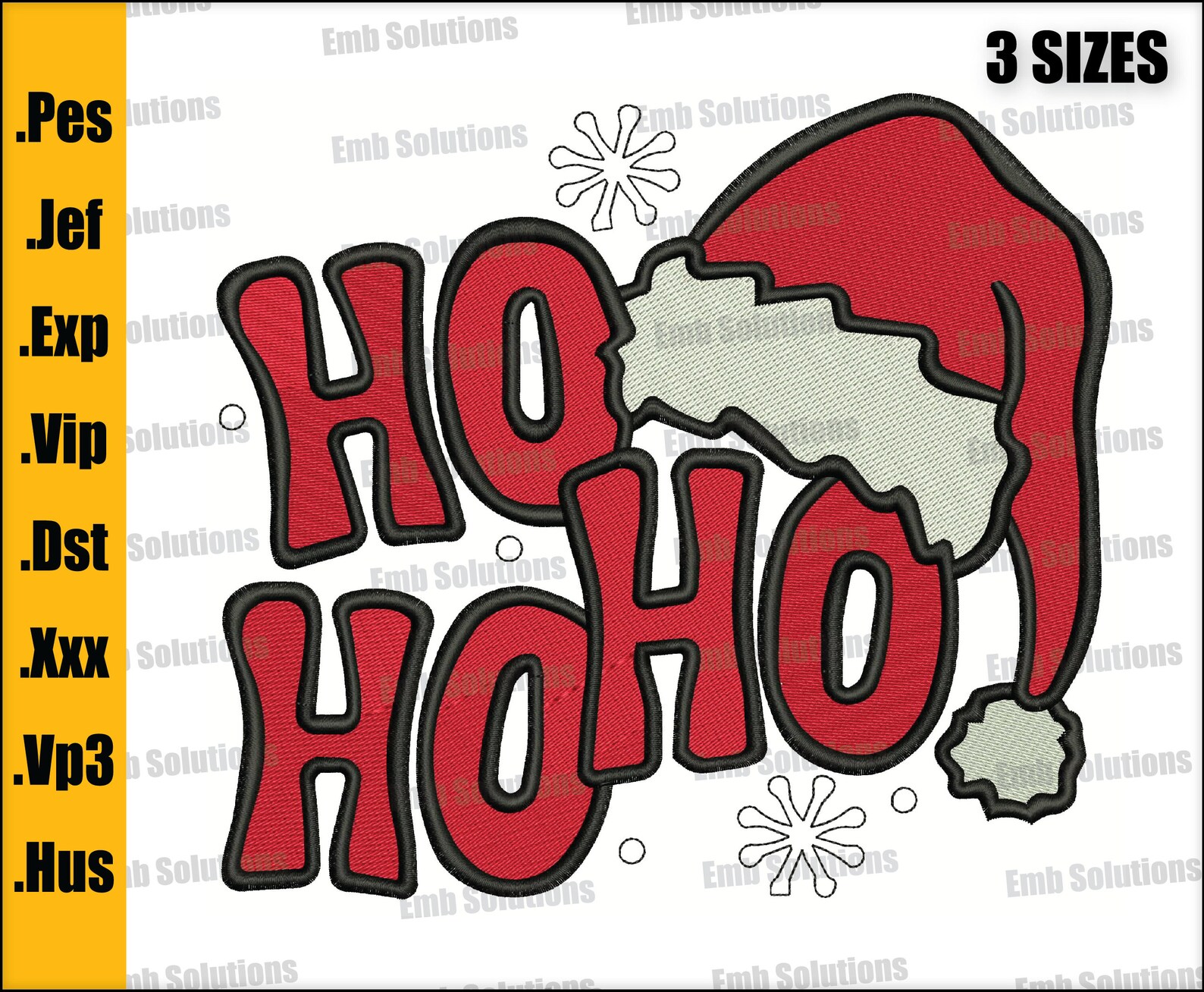 Christmas Ho Ho Ho Embroidery Hohoho Christmas Hat - Etsy