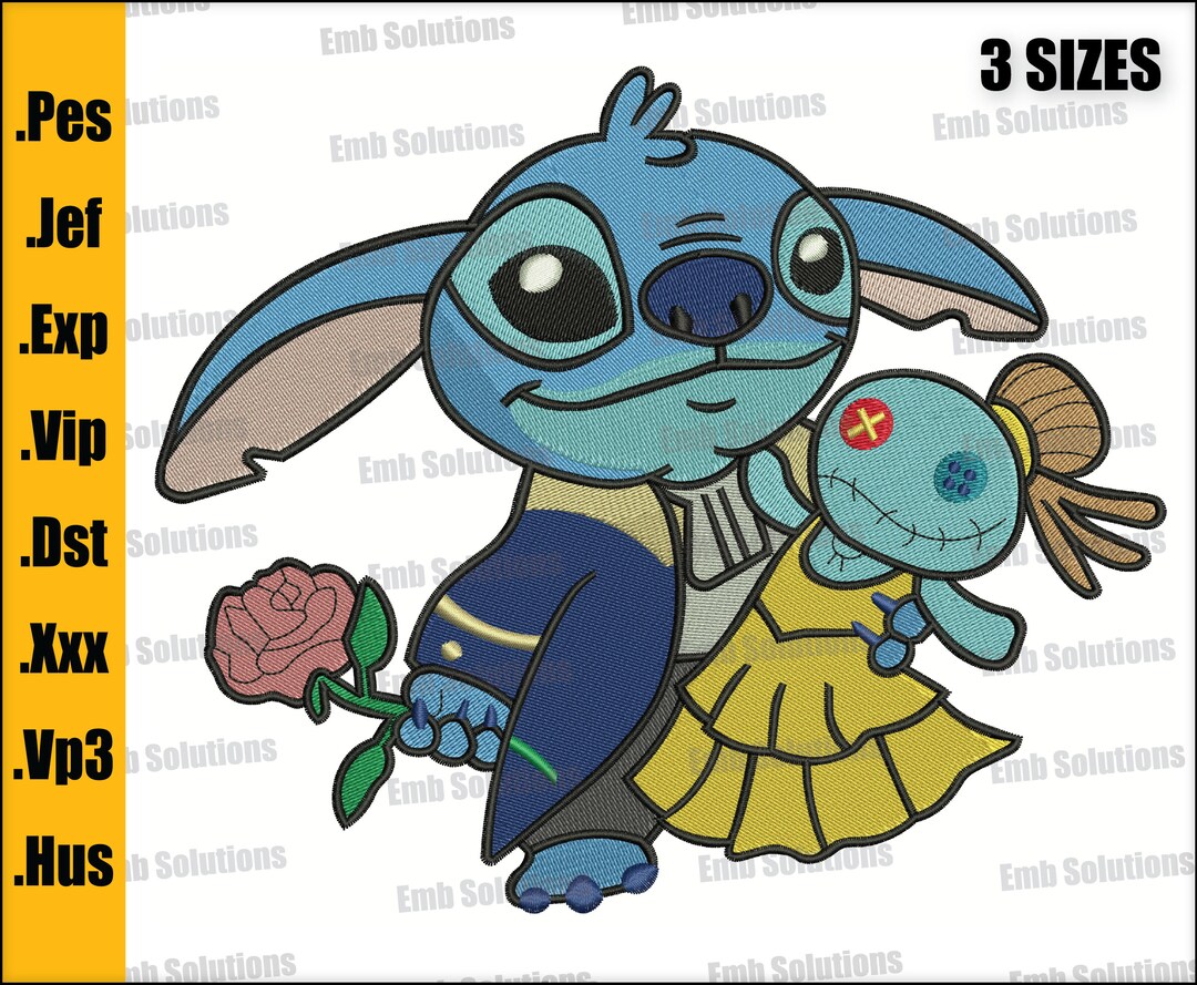 Stitch Embroidery Designs, Stitch With Doll Machine Embroidery Design ...