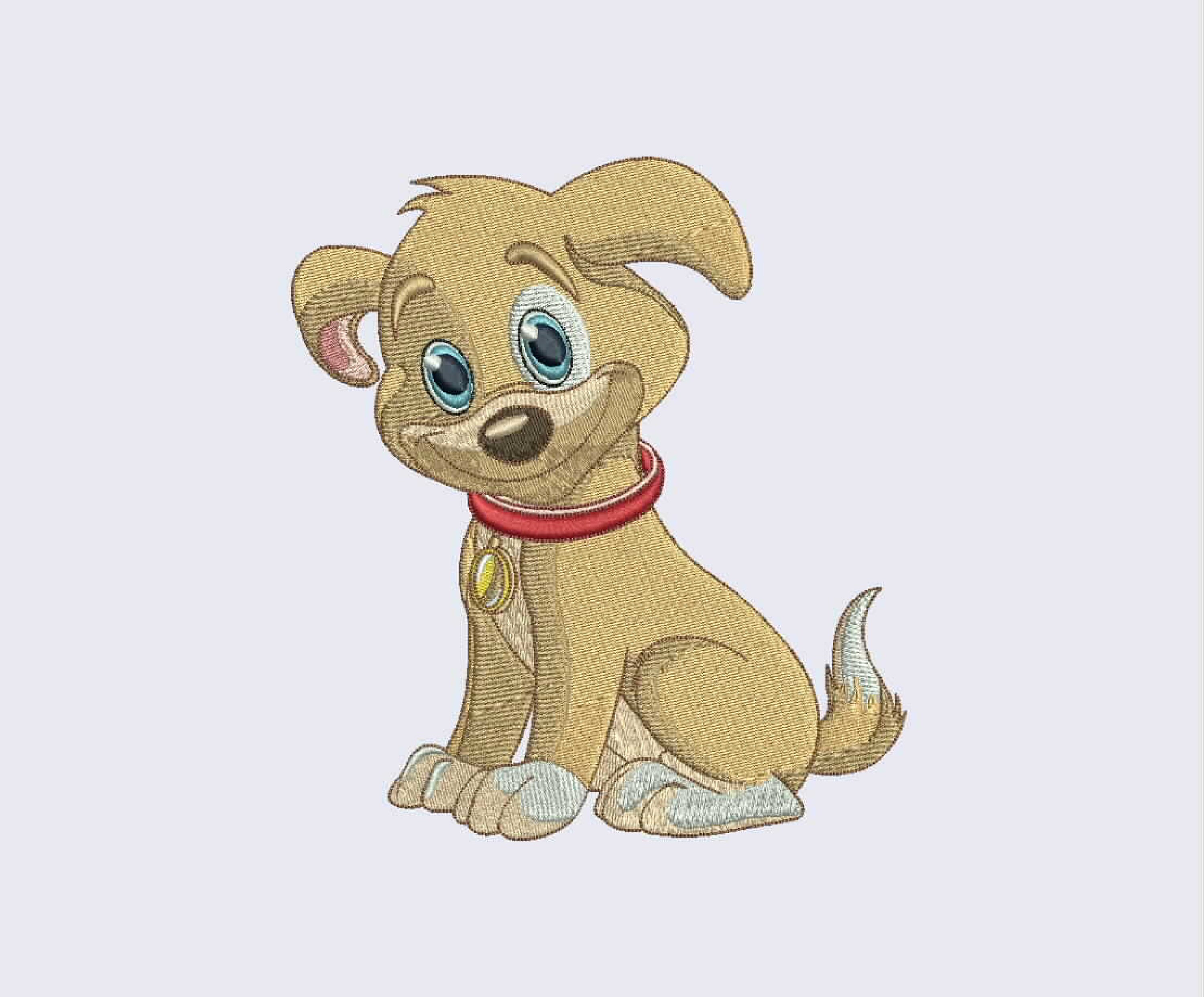 Puppy Machine Embroidery Design. 4x4 & 5x7 | Etsy