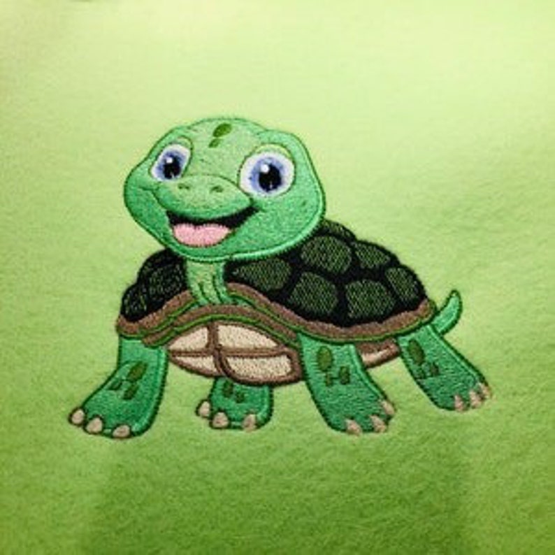 Cute Baby Turtle Machine Embroidery Design. 4x4 & 5x7. | Etsy