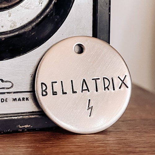 Lightning Bolt Pet Tag - Etsy