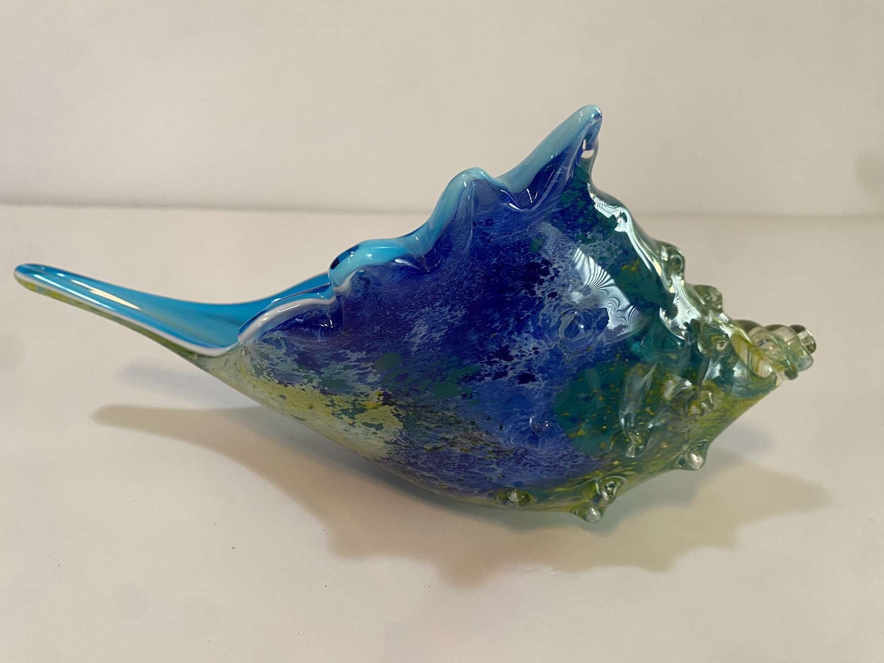 Vintage Decor Art Glass Conch Shell - Etsy