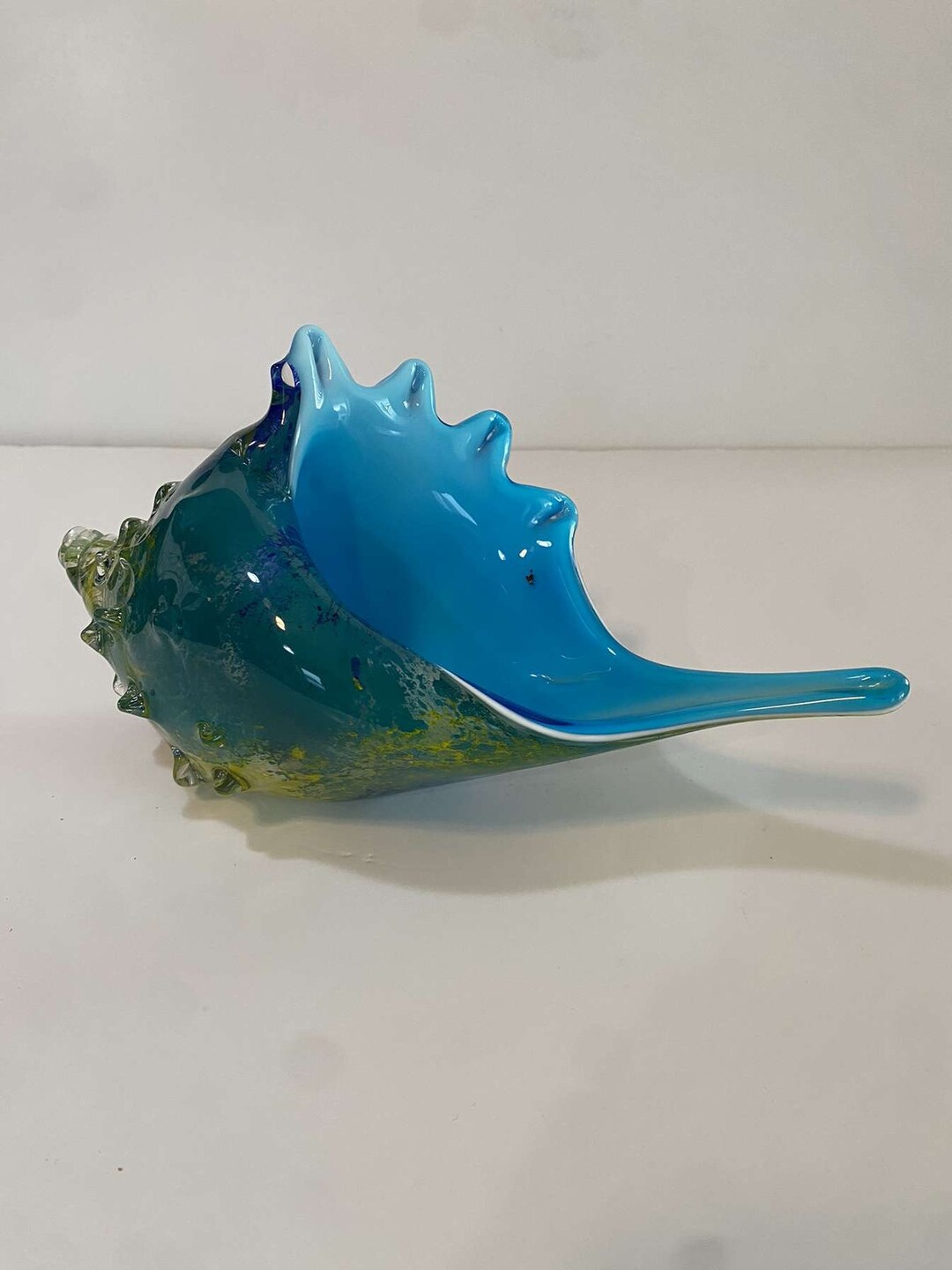 Vintage Decor Art Glass Conch Shell - Etsy
